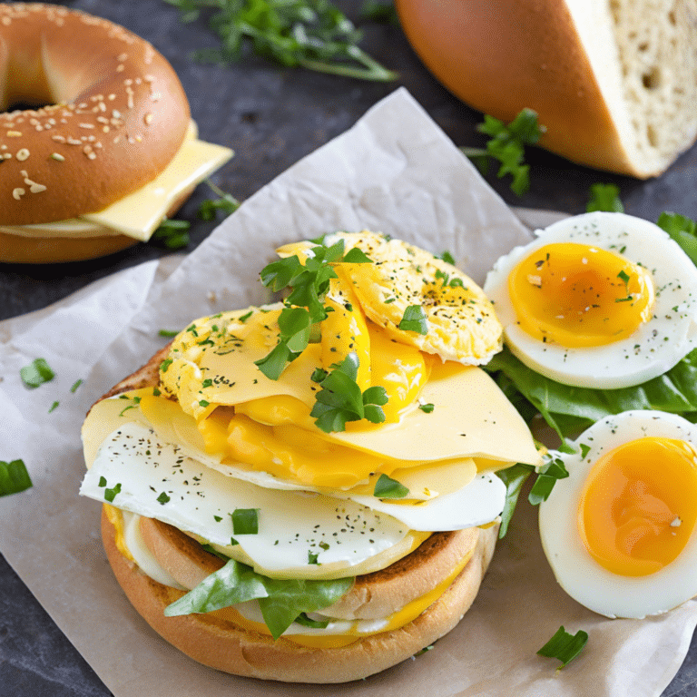 Egg and Cheese Bagel Sandwich - Zero Waste Eats