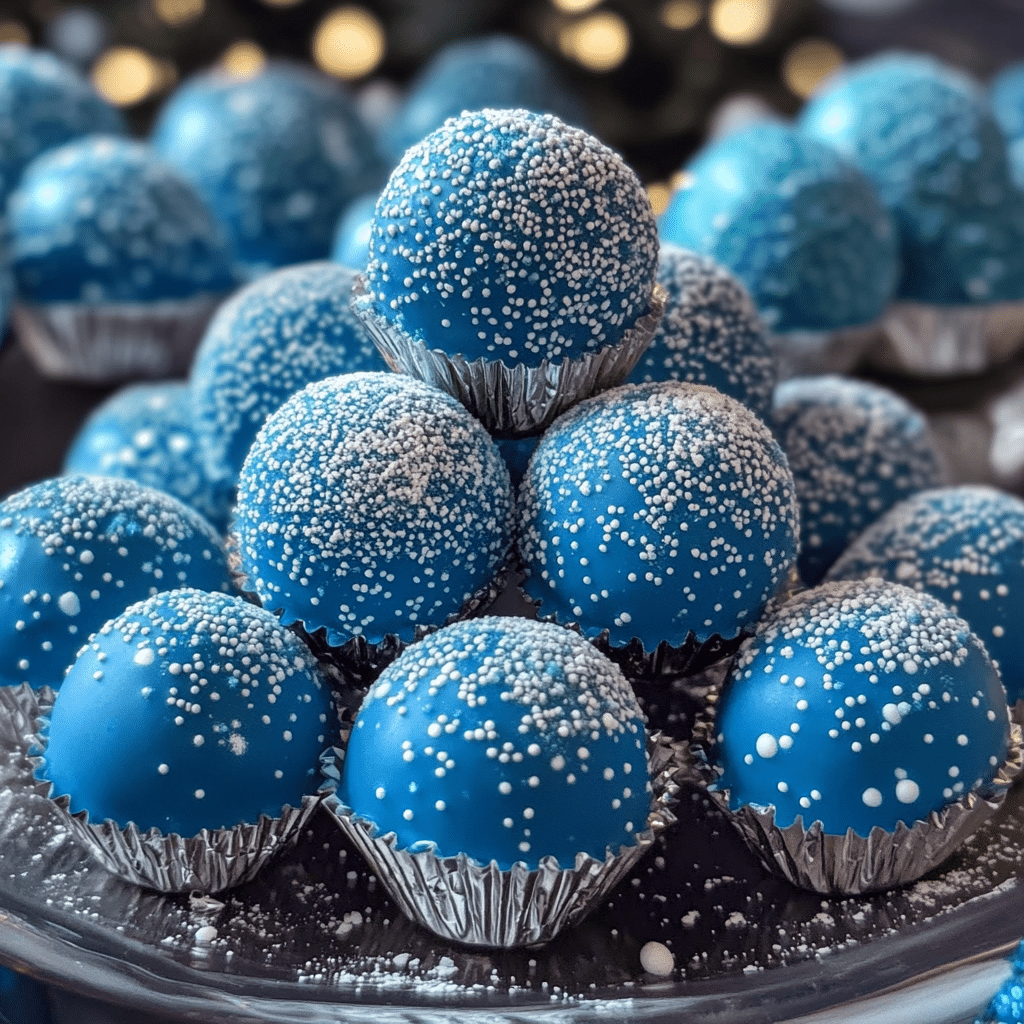 Blue Christmas Truffles - Zero Waste Eats
