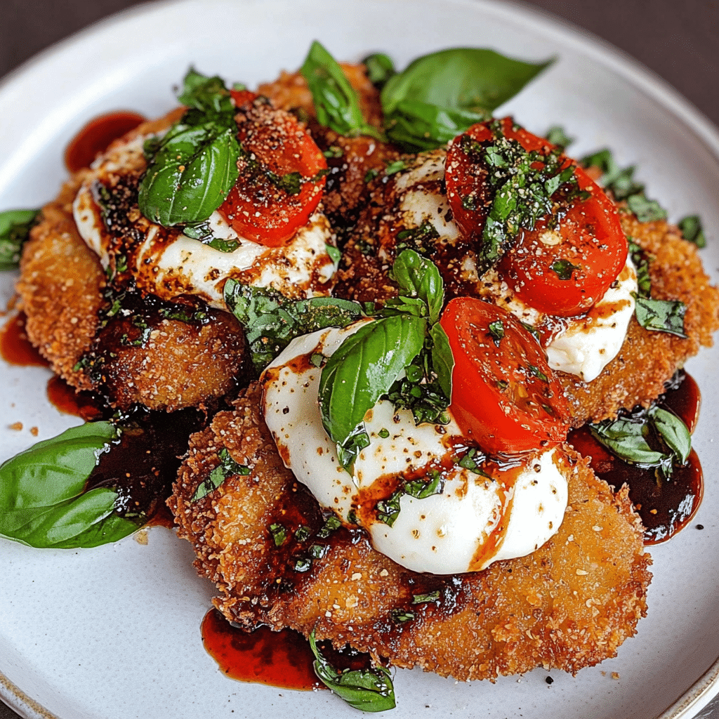 CRISPY CHICKEN CAPRESE - Zero Waste Eats