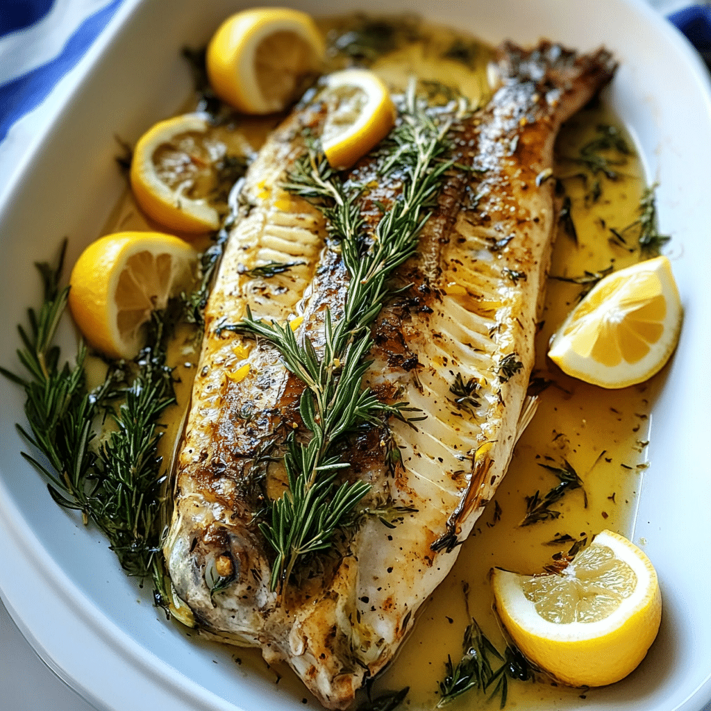 Mediterranean Herb and Lemon Baked Branzino - Zero Waste Eats