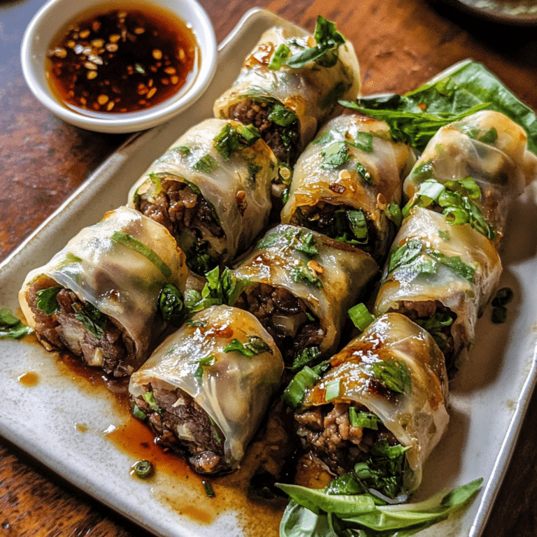 Thai Basil Beef Rolls - Zero Waste Eats