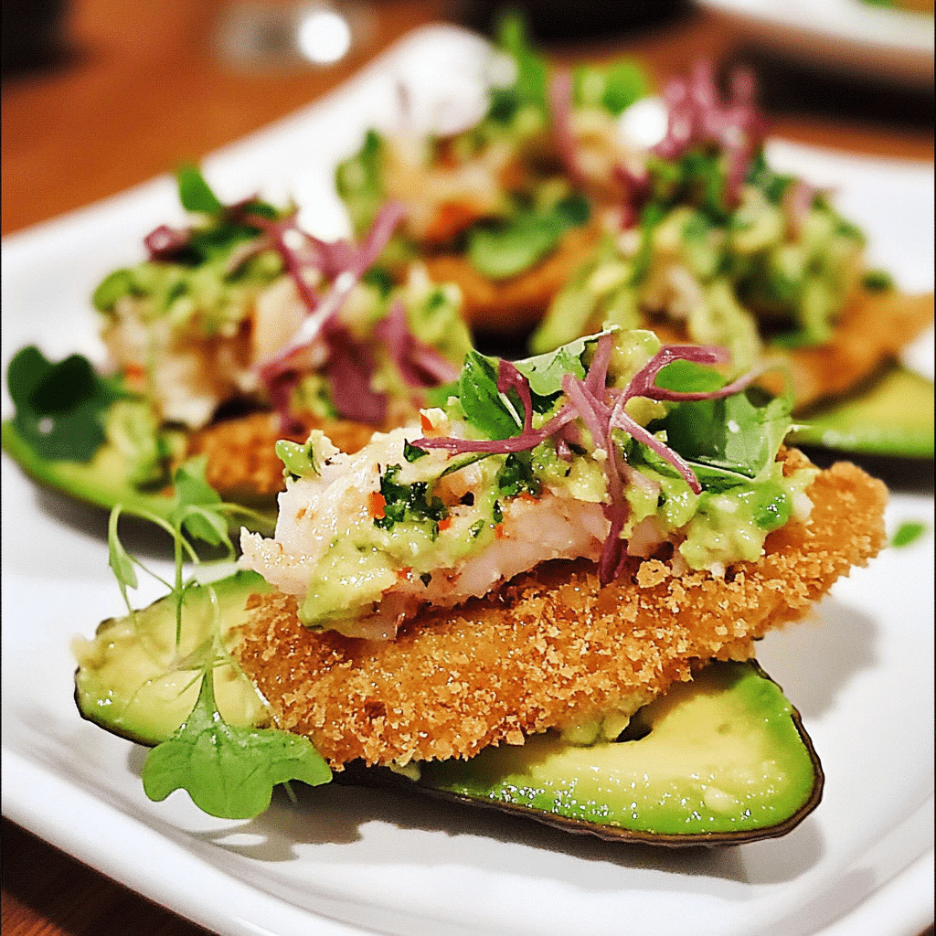 Crispy Avocado Wedges with Crab Salad - Zero Waste Eats