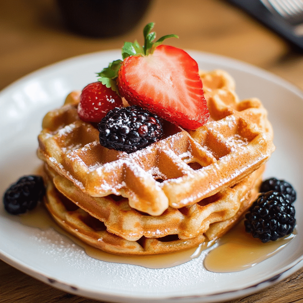 Crispy Healthy Protein Waffles - Zero Waste Eats