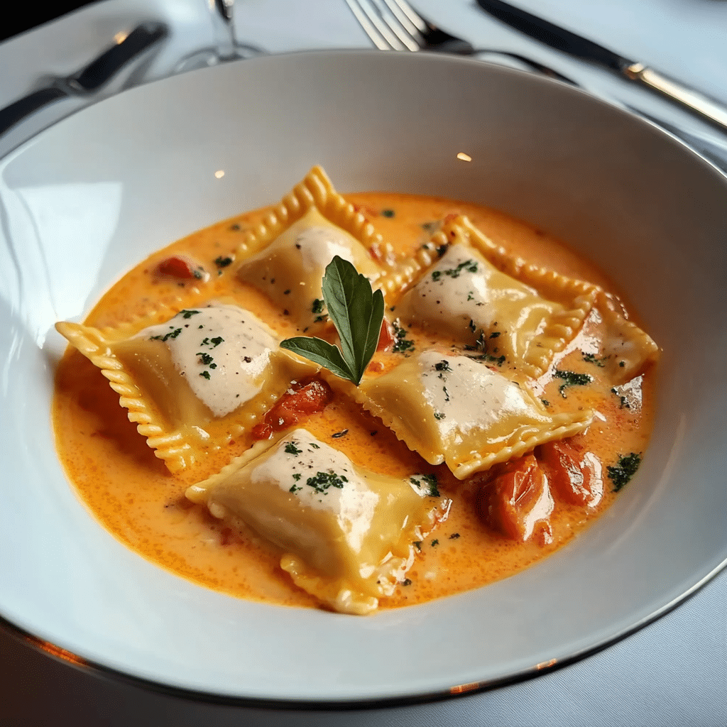 Lobster Ravioli in Tomato Cream Sauce - Zero Waste Eats
