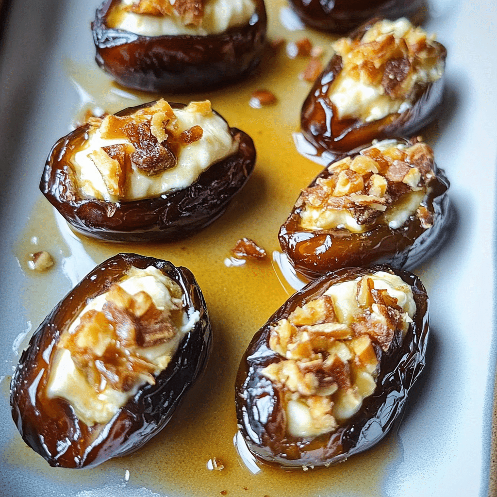MASCARPONE STUFFED DATES WITH MAPLE DRIZZLE - Zero Waste Eats