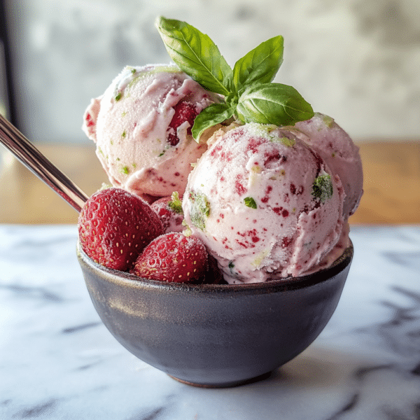 Roasted Strawberries & Lime Basil Ice Cream - Zero Waste Eats