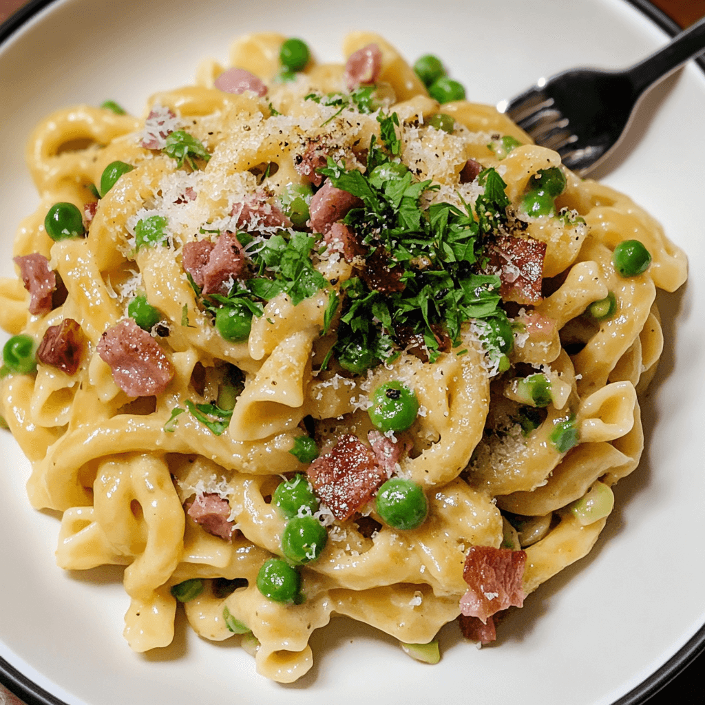 Creamy Pancetta and Pea Pasta - Zero Waste Eats